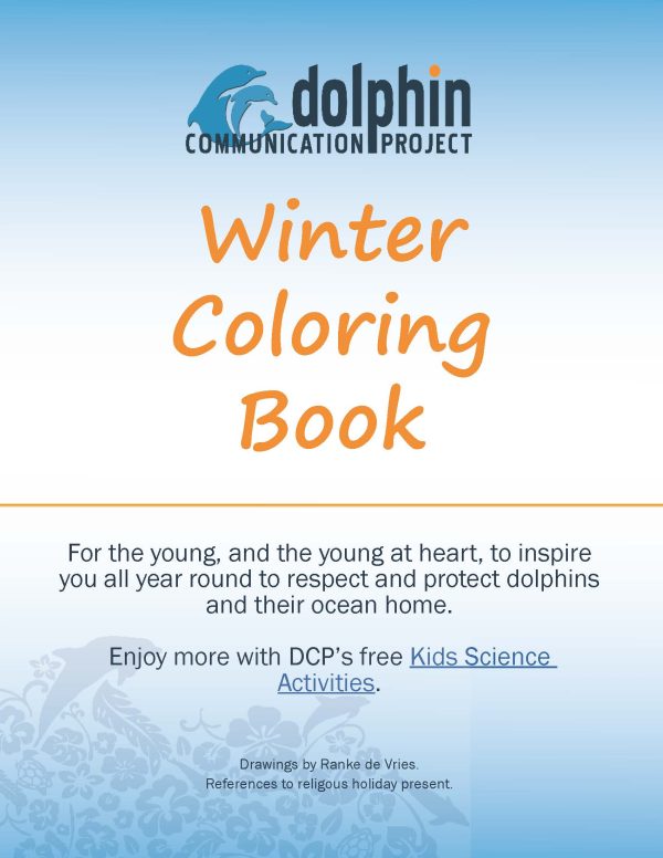 Winter Themed Dolphin Coloring Book – Dolphin Communication Project